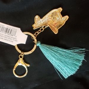 Accessories | Gold Lama With Tassel Keychain | Poshmark